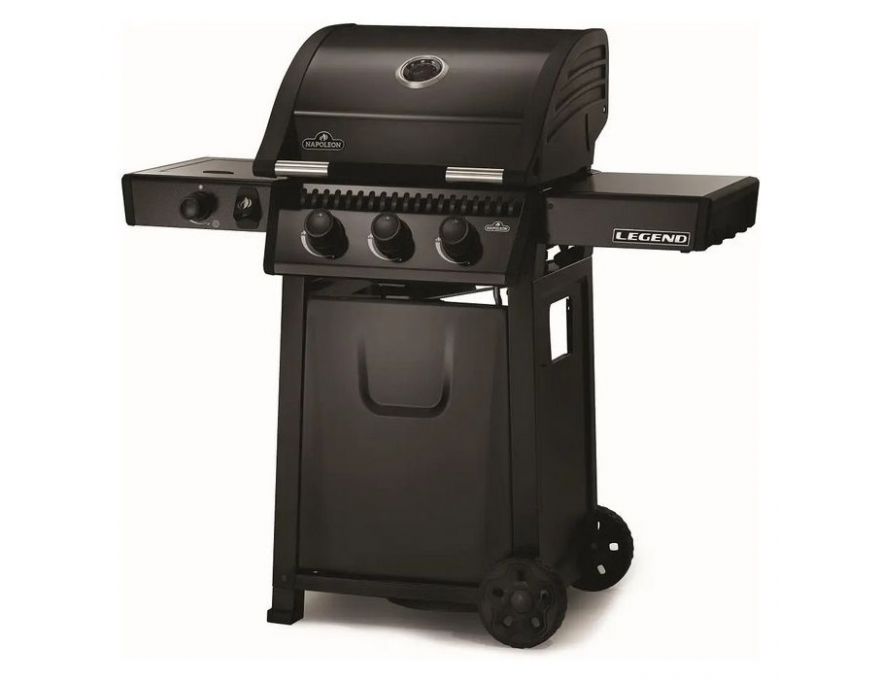 Grill gazowy Legend 365 z kuchenką boczną, Czarny - ekspozycja salon ...