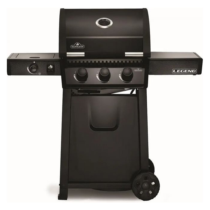 Grill gazowy Legend 365 z kuchenką boczną, Czarny - ekspozycja salon ...