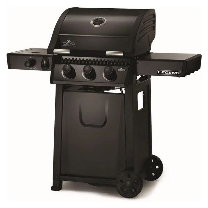 Grill gazowy Legend 365 z kuchenką boczną, Czarny - ekspozycja salon ...