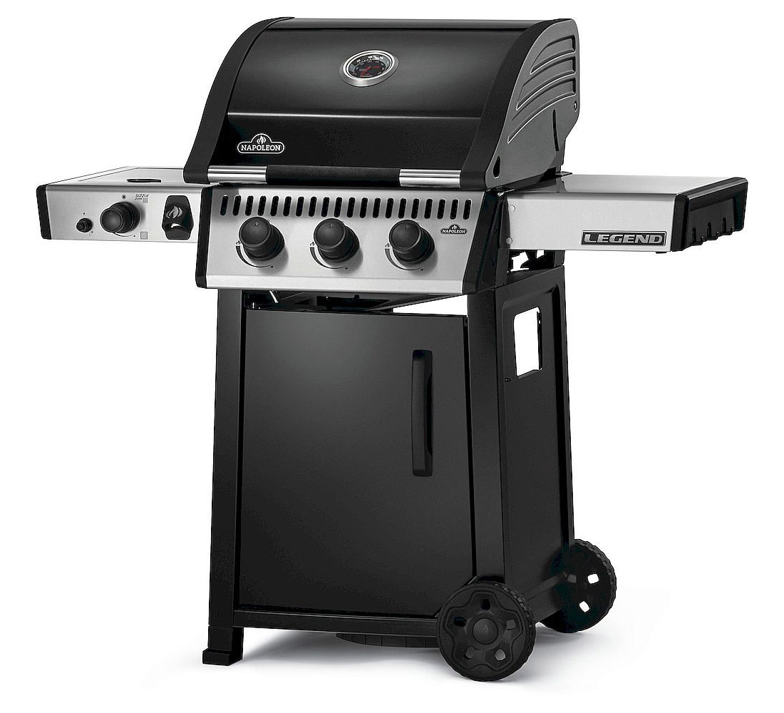Grill gazowy Legend 365 z palnikiem bocznym Sizzle Zone™, Czarny ...